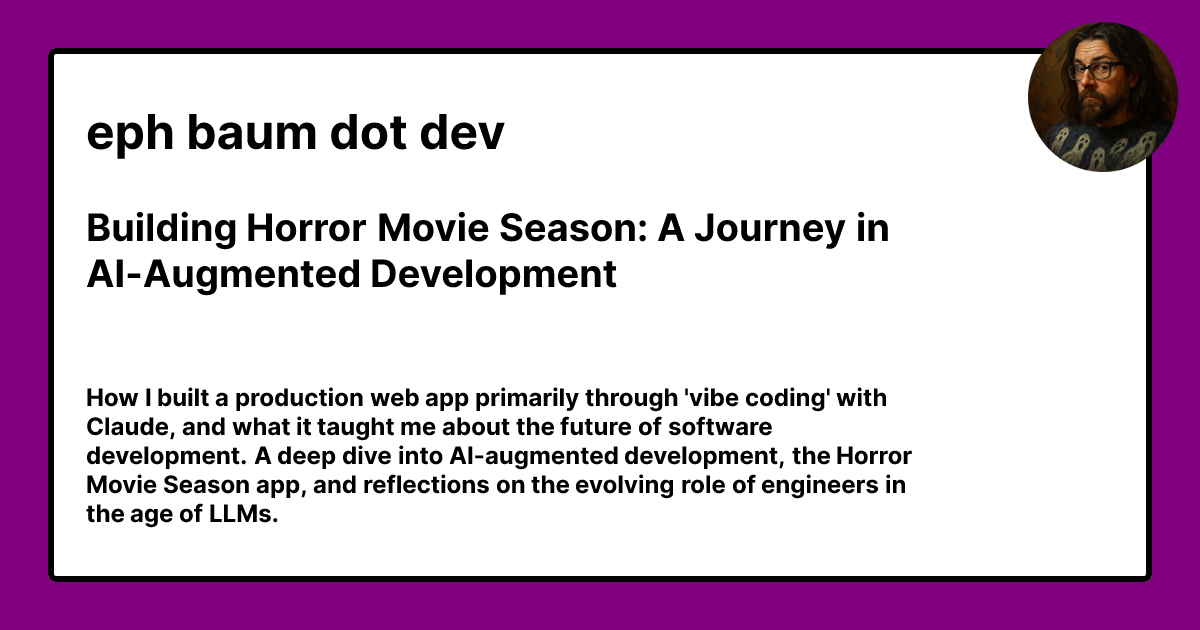 Building Horror Movie Season: A Journey in AI-Augmented Development ...